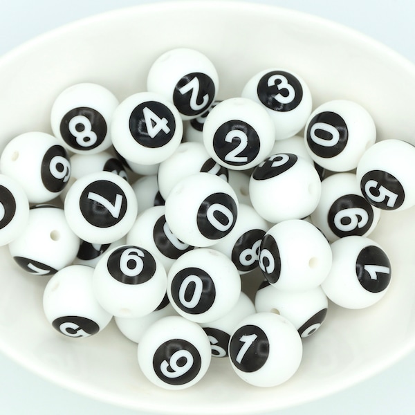 Number Beads - Etsy