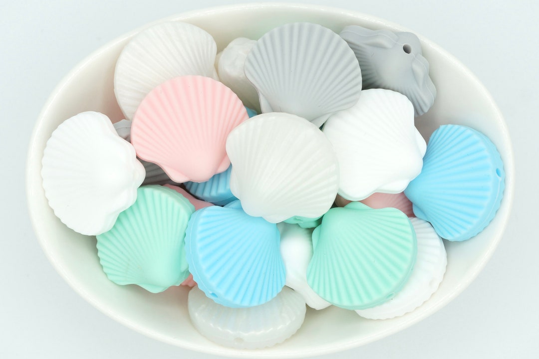Scallop Shell Silicone Focal Beads | *2 & 5 Packs* | Pen, Keychain and ...