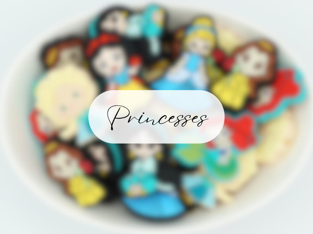 Princess Silicone Focal Beads | *2-packs & Full Character Sets* | 2D ...