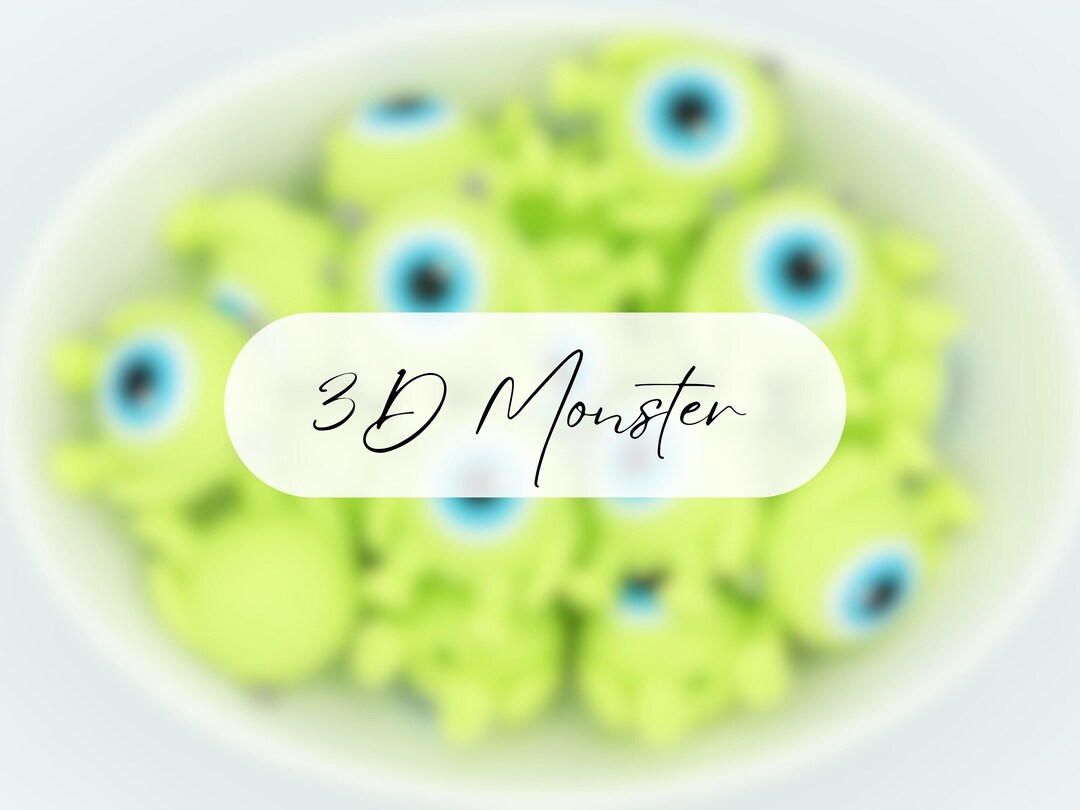 3D Monster Silicone Focal Beads | *2 & 5 Packs* | Pen, Keychain and ...