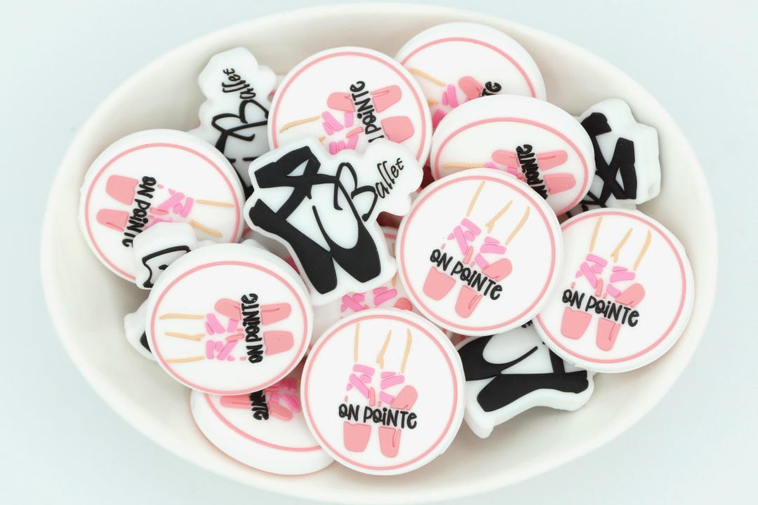 Ballet *2 & 5 Bead Packs* | Silicone Focal Bead | Dance Bead | DIY ...