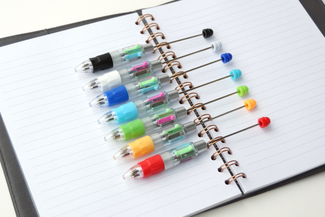 Multi-ink Beadable Pen | *2 & 5 Pen Packs* | Plastic | Multiple Colours ...