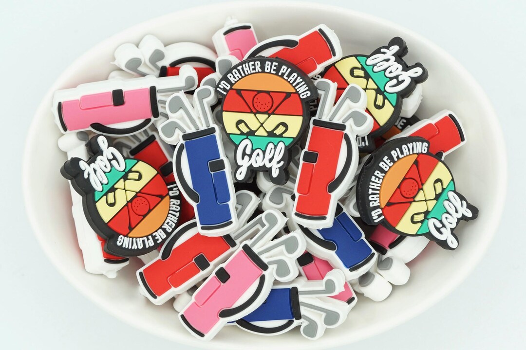 Golf PVC Focal Beads | *2 & 5 Packs* | Pen, Keychain and Craft Bead - Etsy