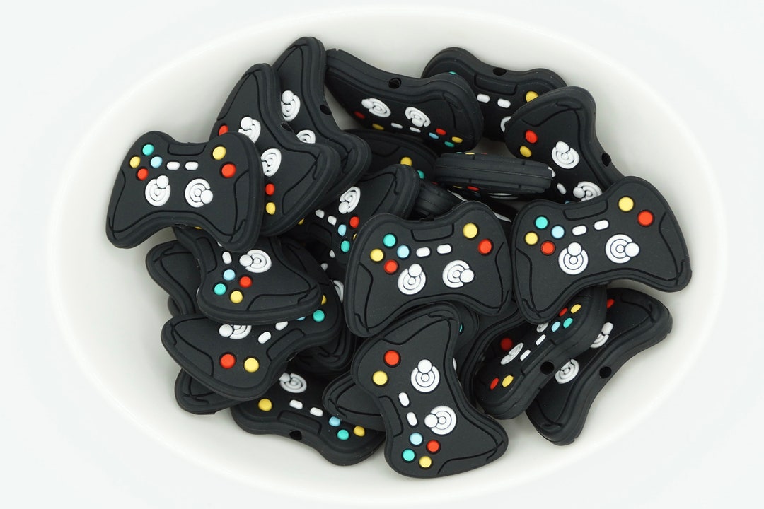 Game Controller 2 & 5 Bead Packs Silicone Focal Bead Video Game Bead ...