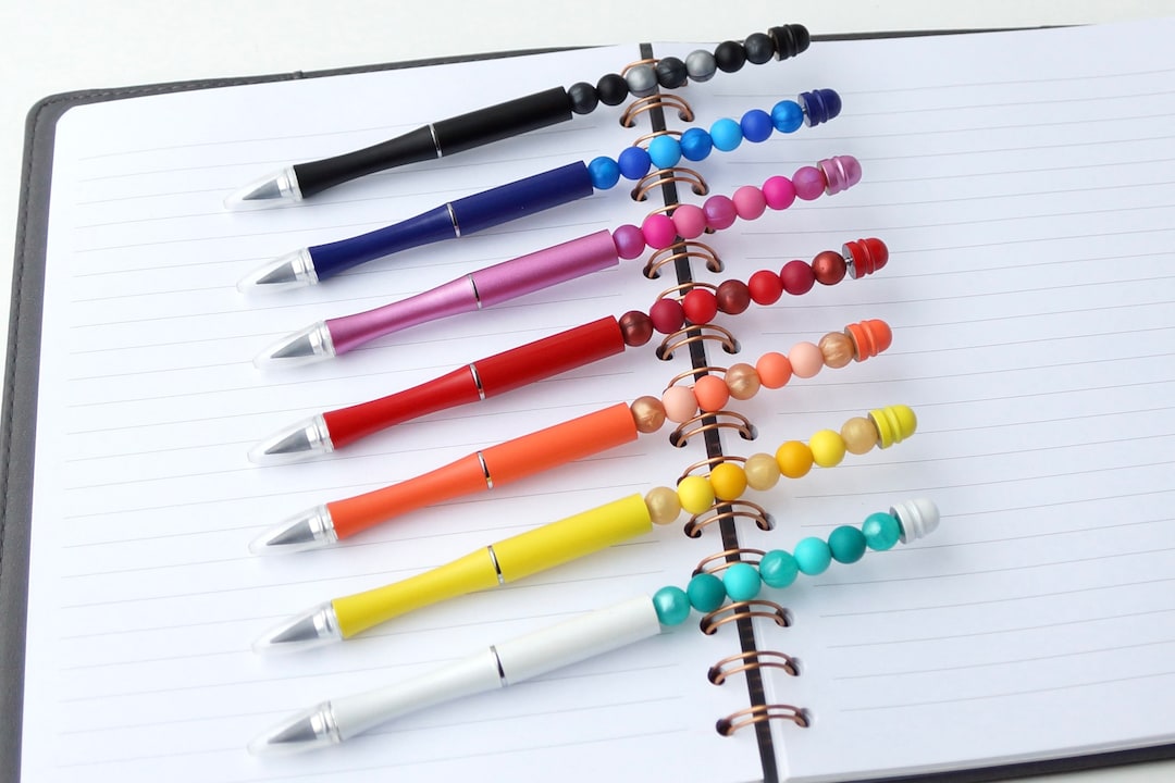 Endless Fidget Pencil coloured Metallics NEW Silicone Beads Sensory ...