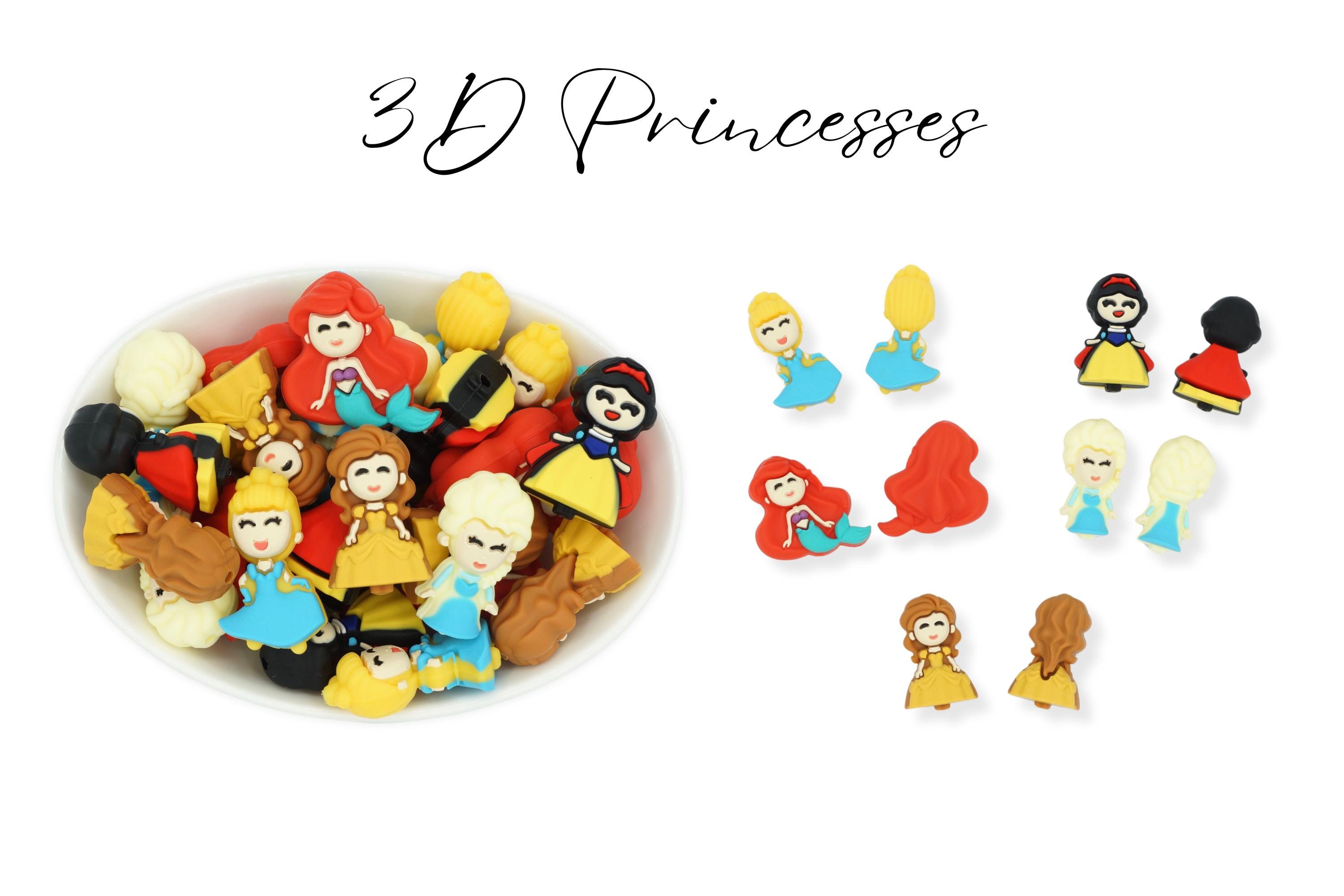 Princess Silicone Focal Beads | *2-packs & Full Character Sets* | 2D ...
