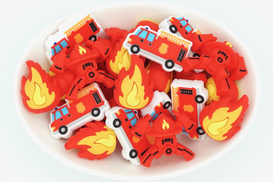 Fire Silicone Focal Beads | *2-packs, Full Sets & Bead Mix* | Pen ...