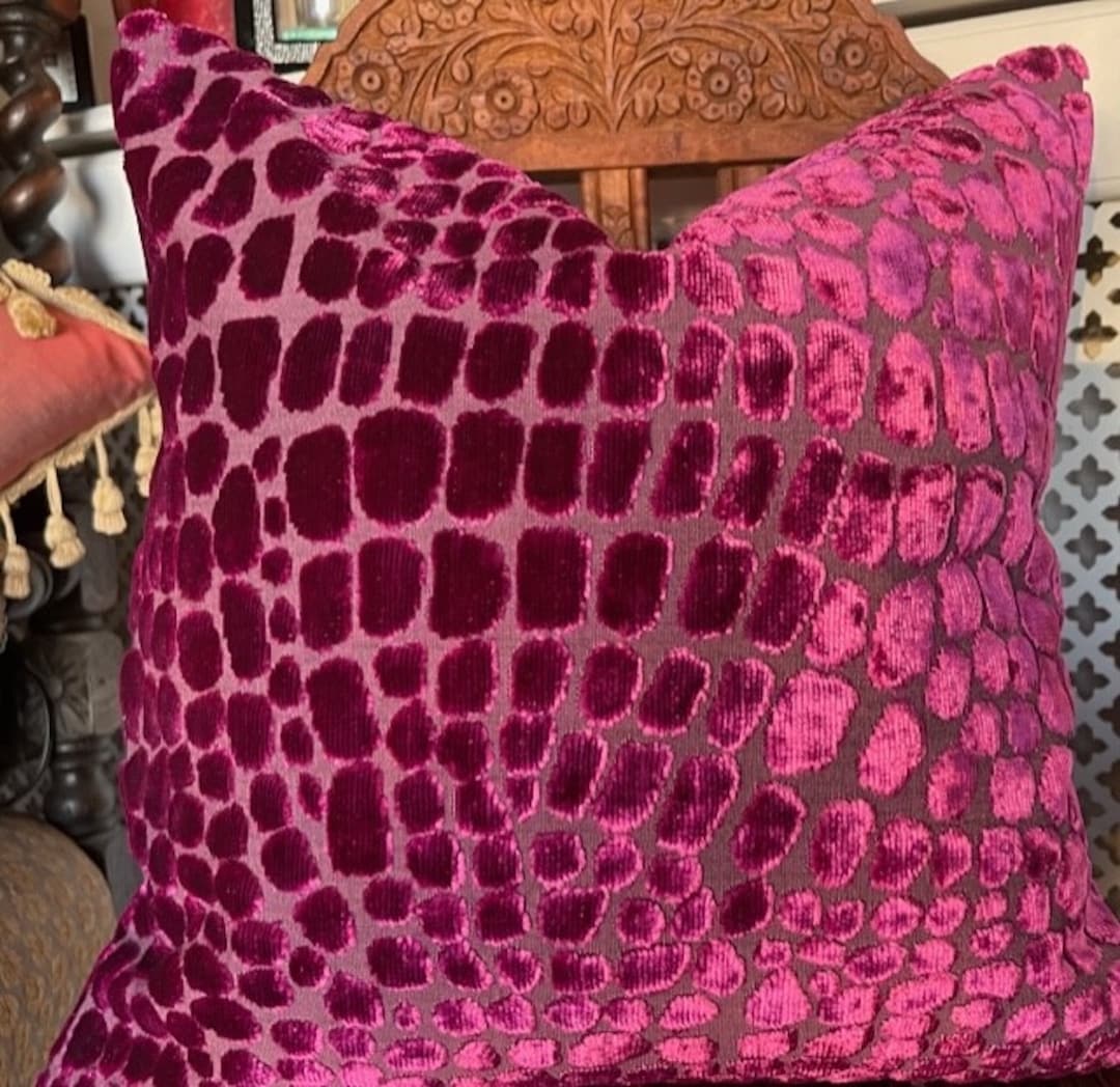 Designers Guild Fabric Pillow Nabucco Magenta in Velvet - Etsy