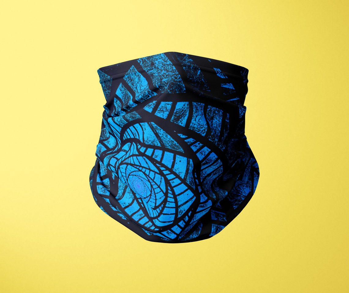 Lapis Spiral Face Mask Scarf Tube Breathable Seamless Neck | Etsy UK