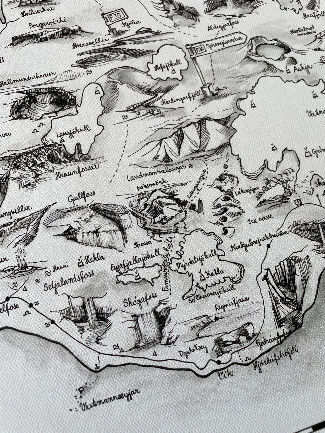 A3 Paper Print Map of Iceland 2022 - Etsy