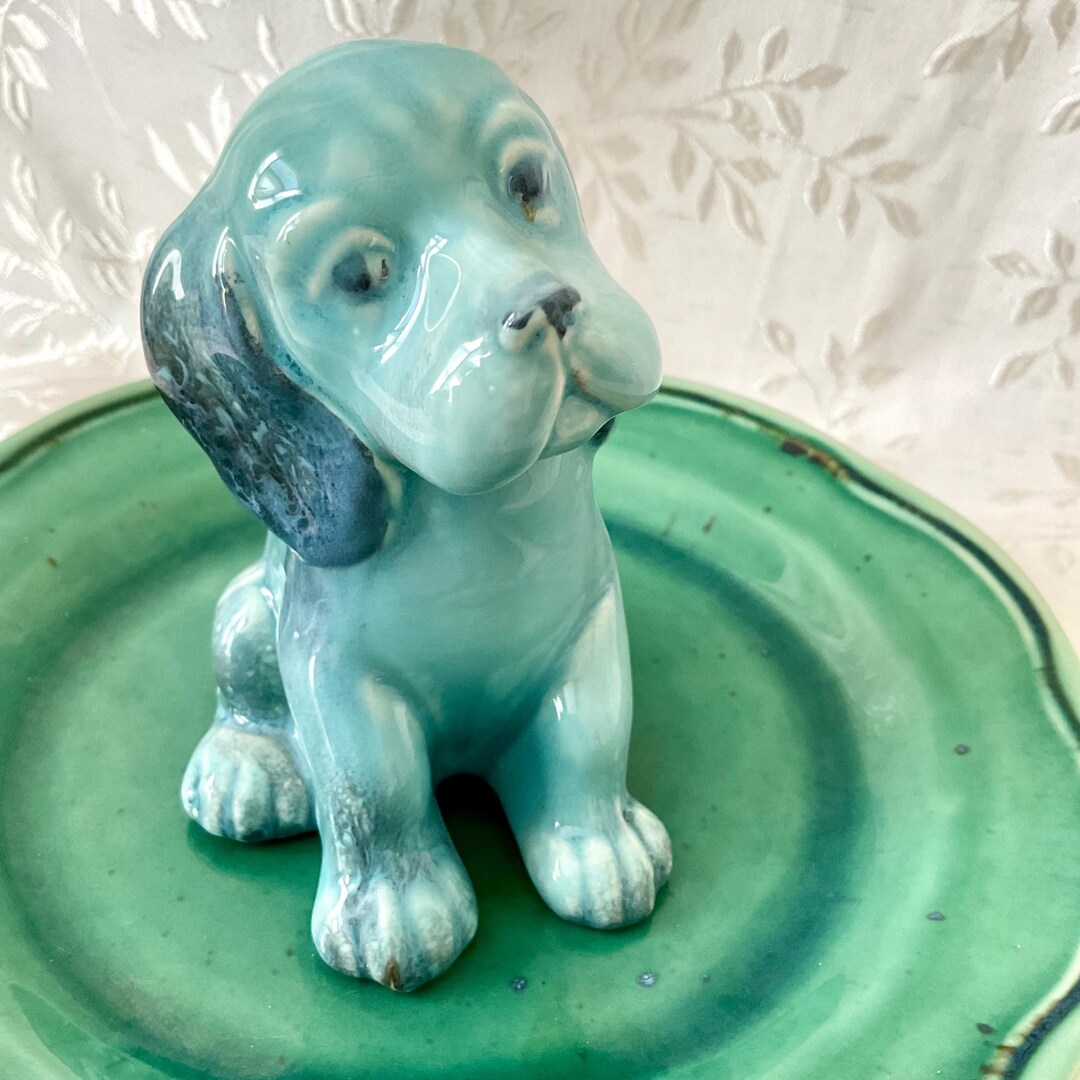 Beswick "lollopy Dog" Blue Seated Puppy Figurine 454-8700 17 England ...