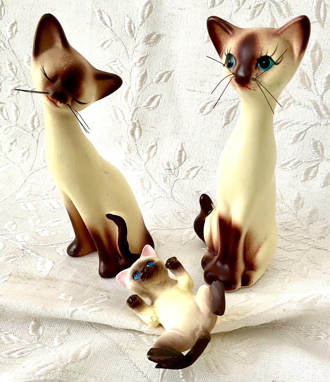 Retro Vintage Trio Family of MCM Cats - Etsy