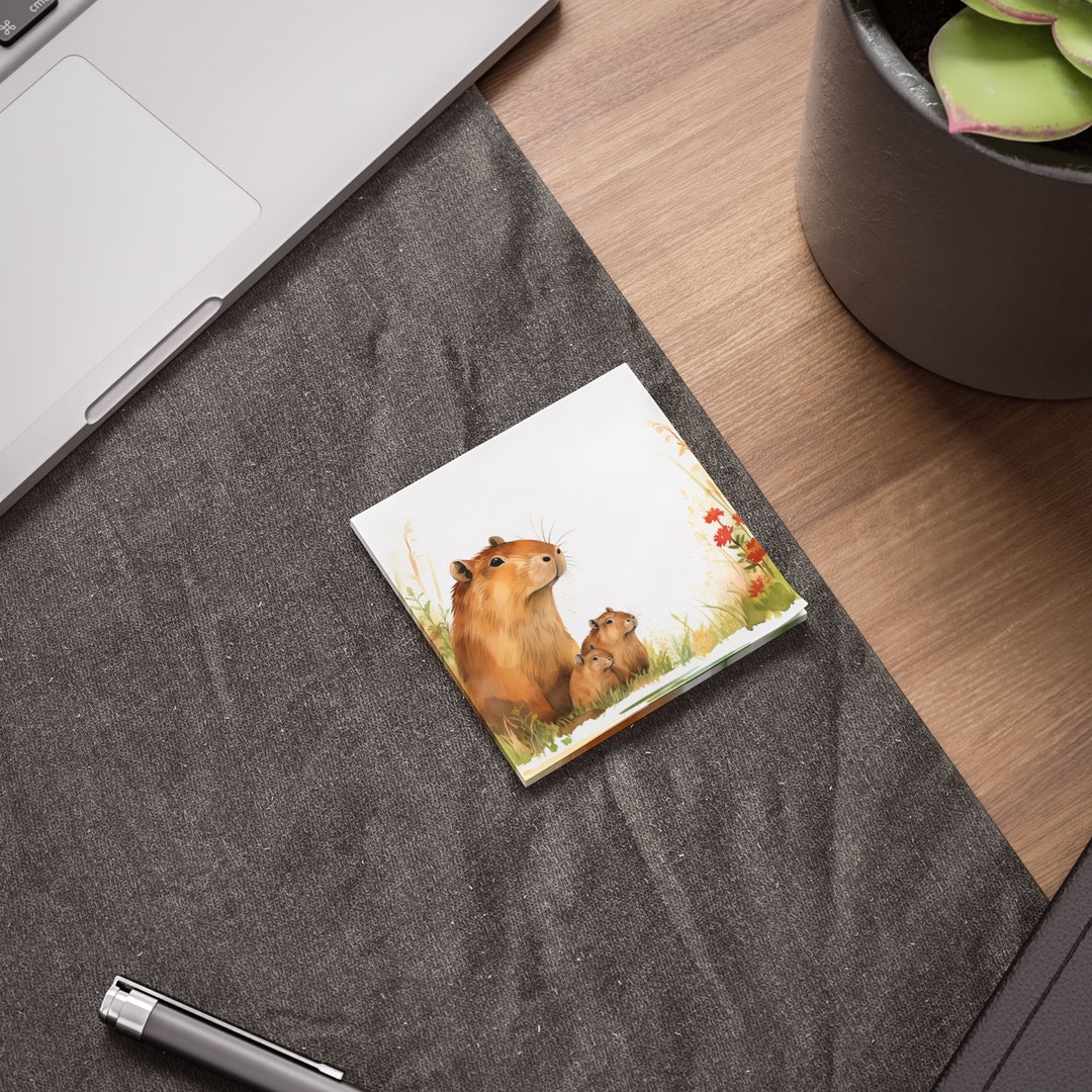Capybara Family Sticky Note | Capybara Gift | Cute Animal Memo Pad - Etsy