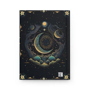 Celestial Moon Journal | Hardcover Journal Lined | Matte Finished ...