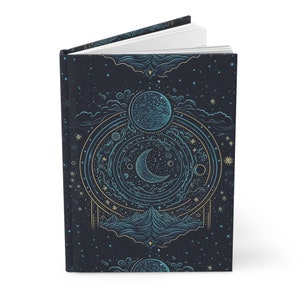 Celestial Moon Journal | Hardcover Journal Lined | Matte Finished ...