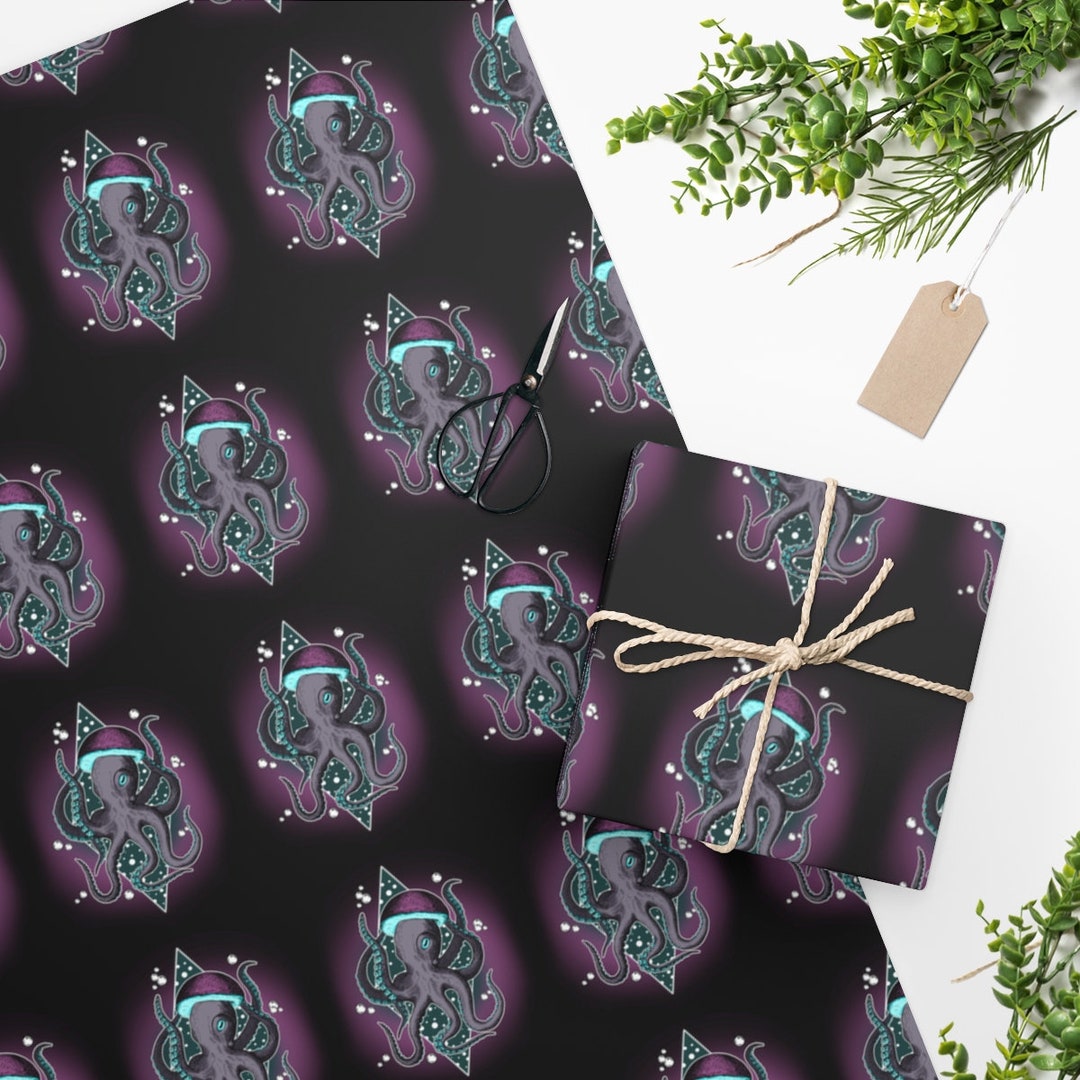 Octupus Wearing a Mushroom Cap Gothic Inspired Sea Creature Wrapping ...