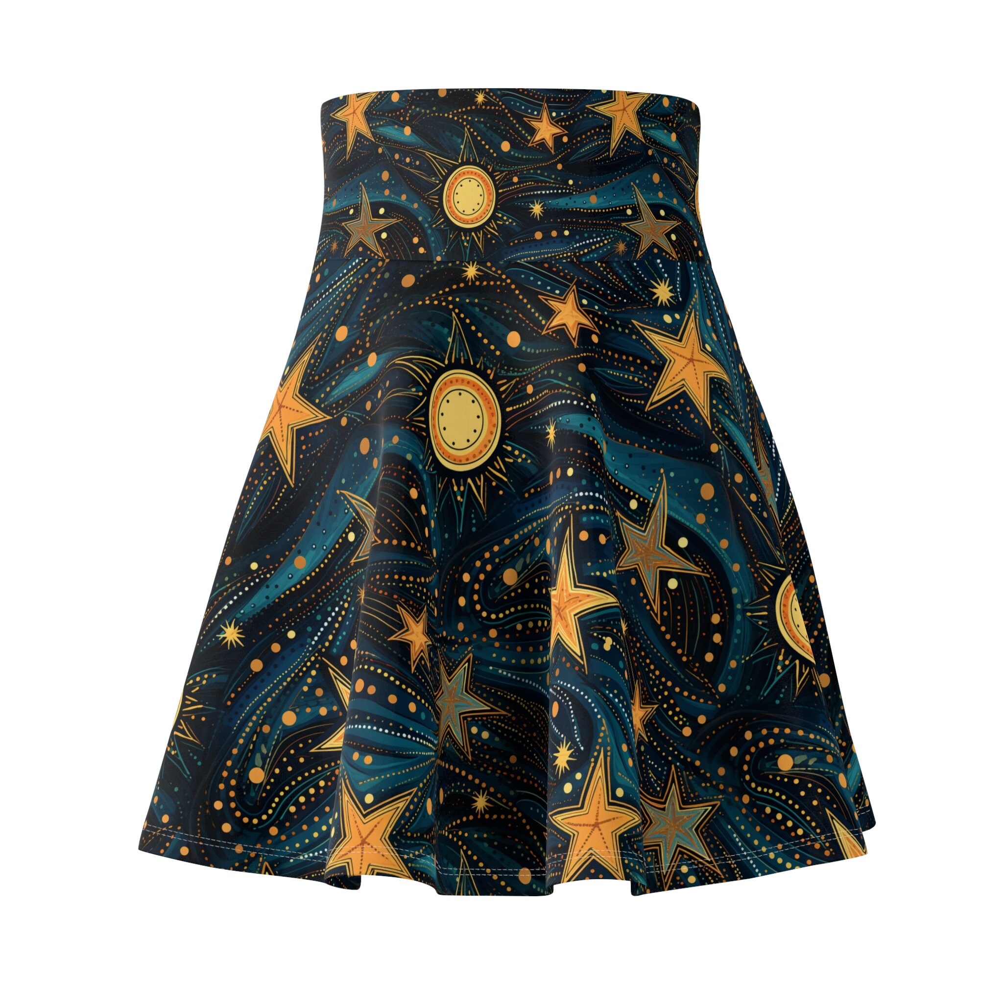 Celestial Skirt for Women | Witchy A-line Skirt for Women | Star Moon ...