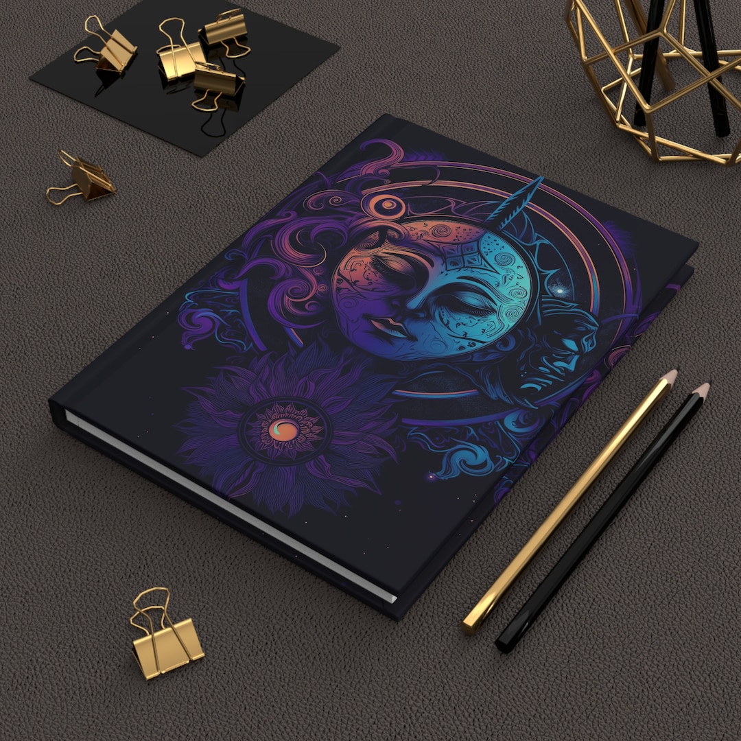 Sun and Moon Celestial Journal Mystical Moon Bohemian Gothic Aesthetic ...