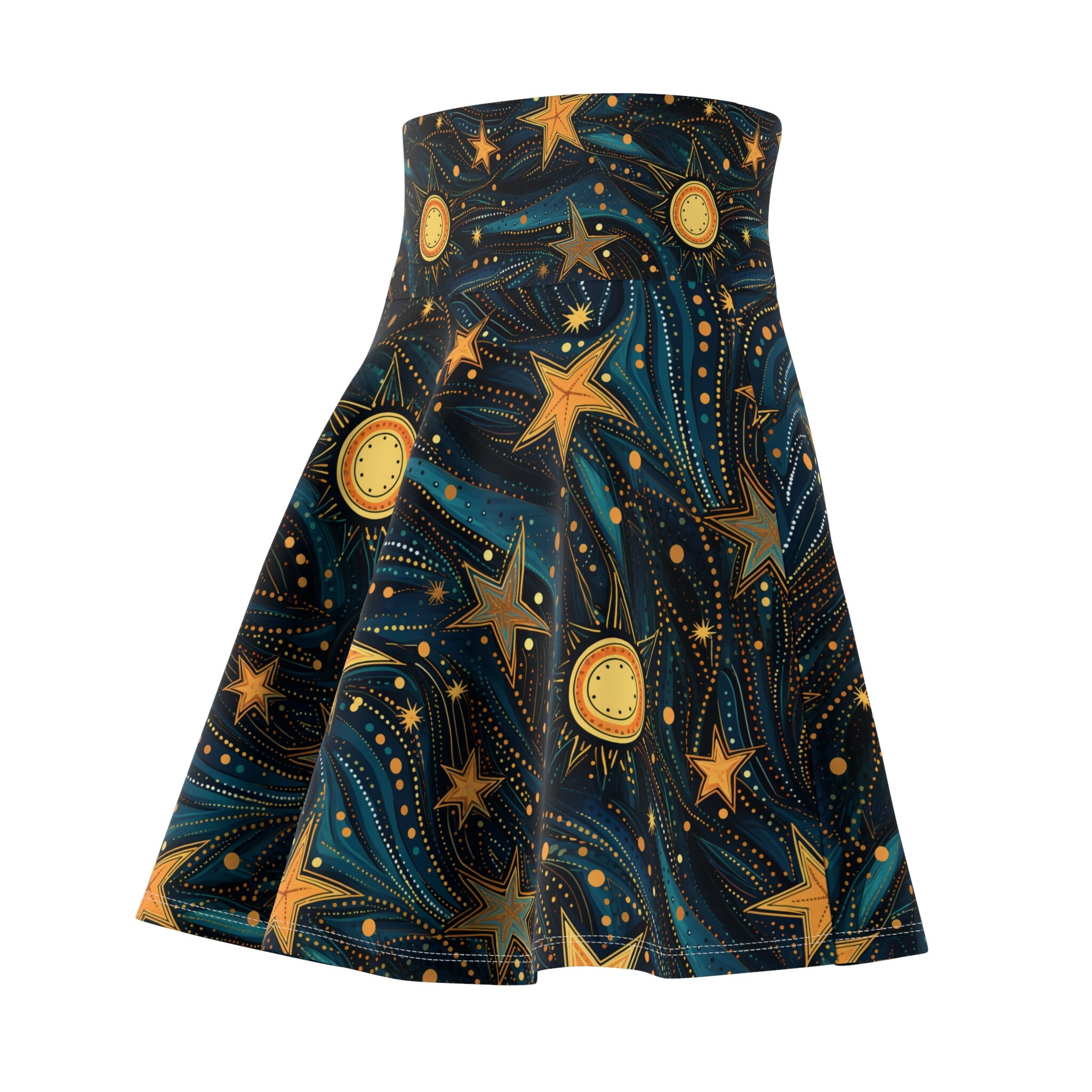 Celestial Skirt for Women | Witchy A-line Skirt for Women | Star Moon ...
