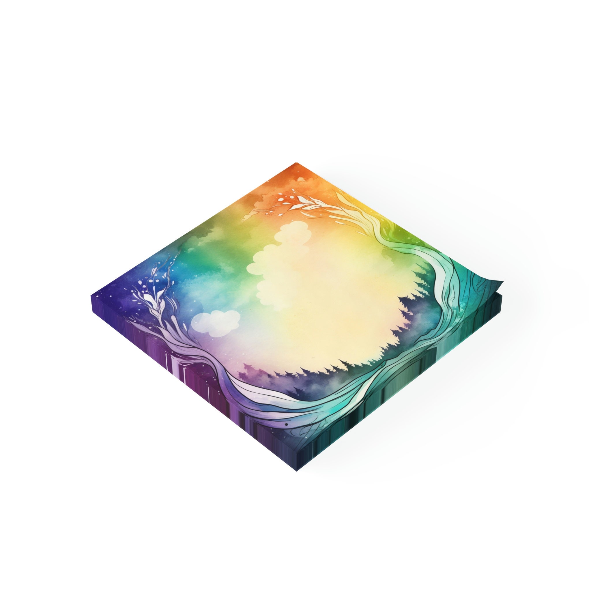 Northern Lights Watercolor Aurora Borealis Sticky Notes - Etsy