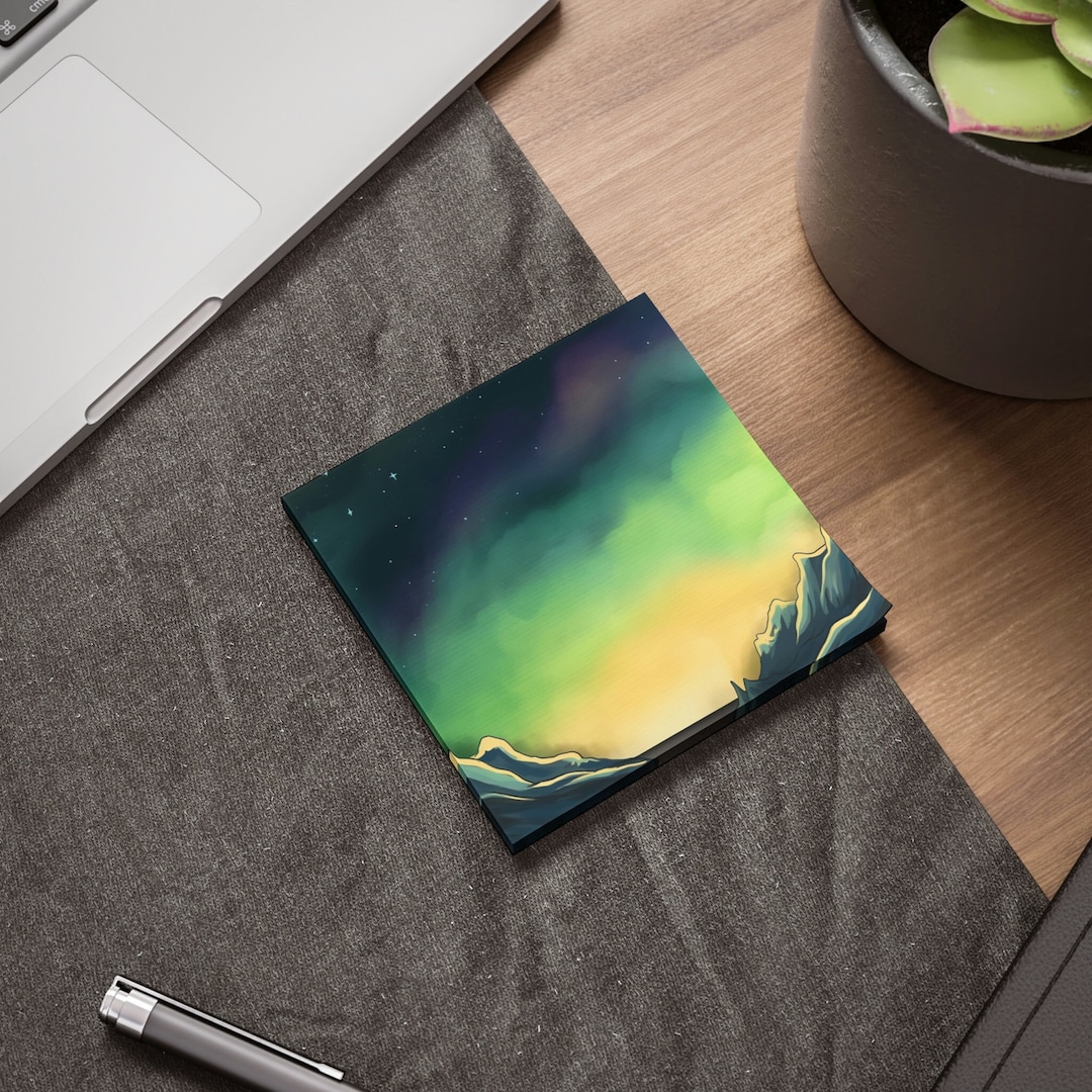 Northern Lights | Watercolor Aurora Borealis | Sticky Notes Notepad ...