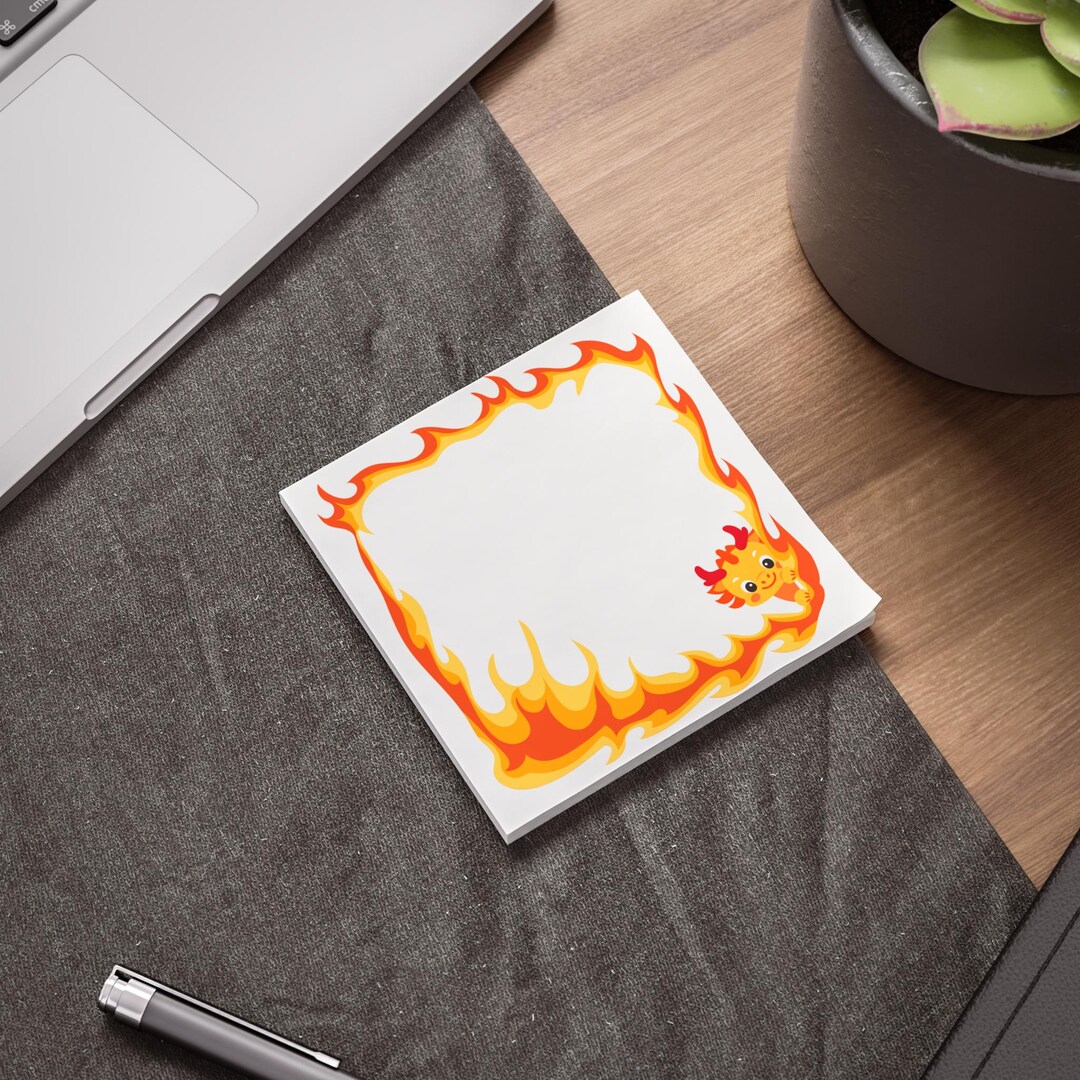 Kawaii Dragon Post-it® Notes | Custom Sticky Memo Pad | Cute Dragon ...