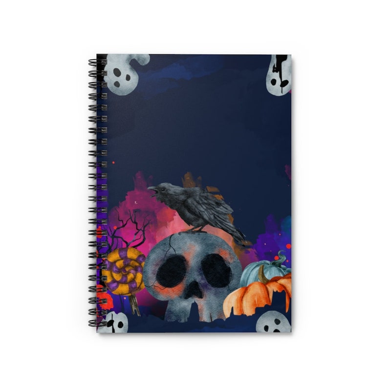 Skull and Floral Spiral Notebook Back to School Notebook - Etsy