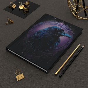 Raven Journal Gift | Gothic Raven Notebook | Notes Journaling Journal ...