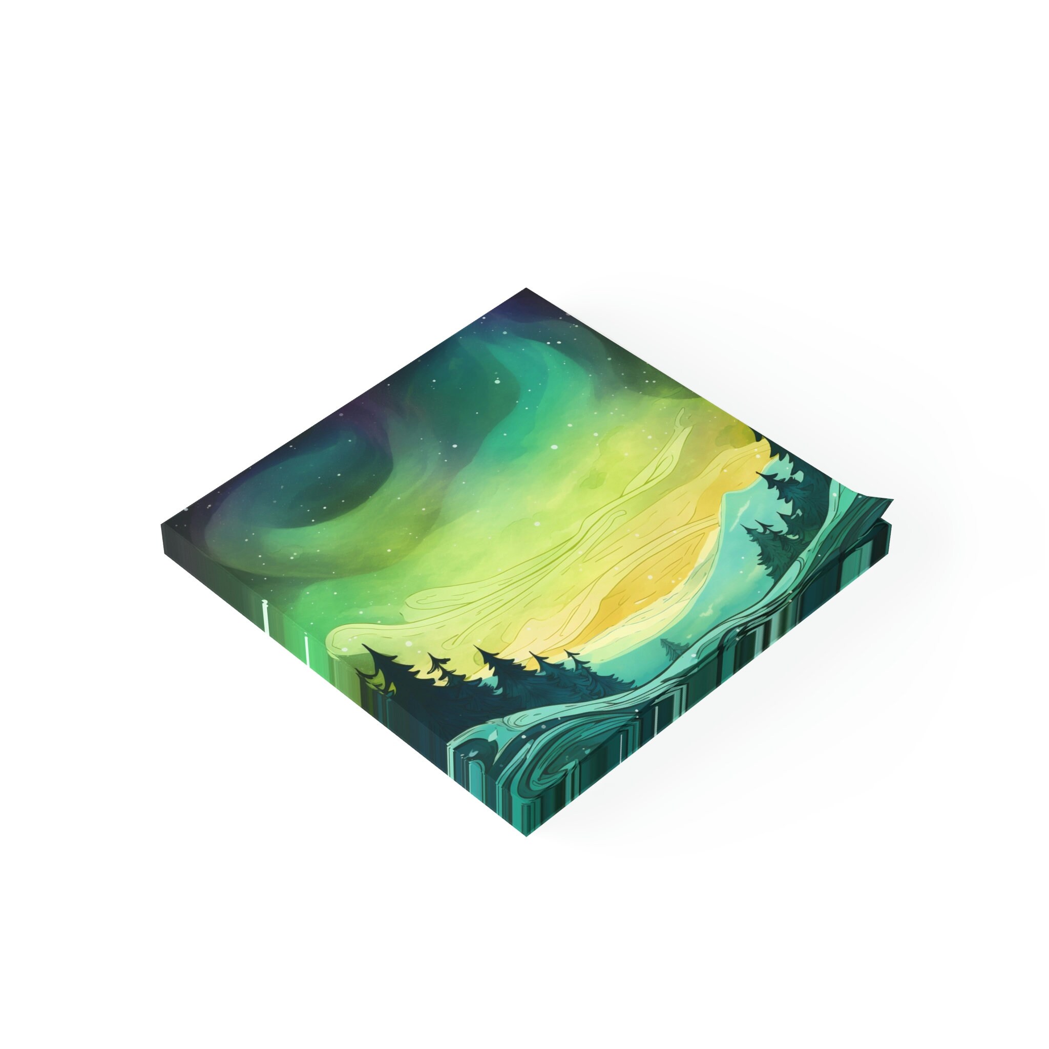 Northern Lights Watercolor Aurora Borealis Sticky Notes - Etsy