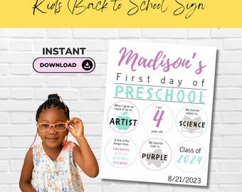 Printable First Day of School Sign / First Day of School / Back to ...