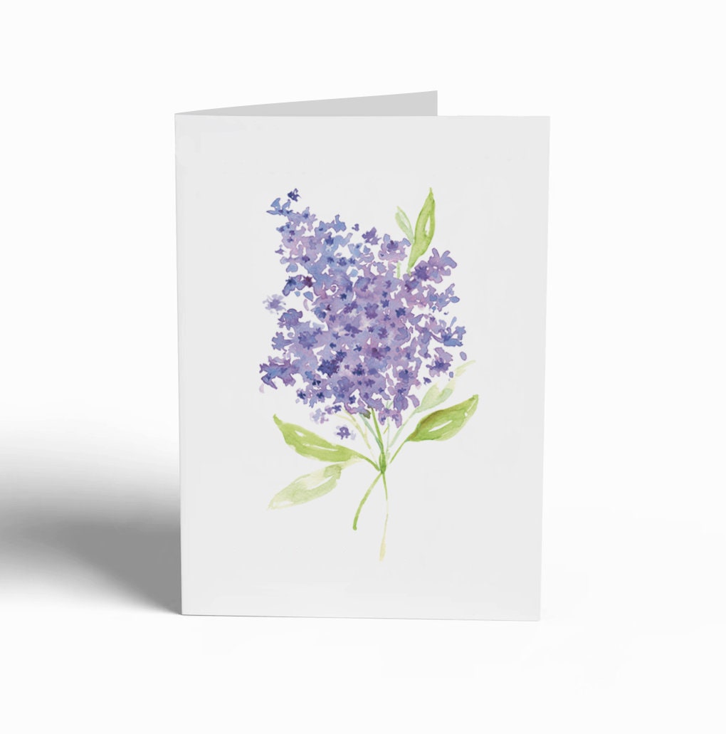 Lilac Digital Greeting Card Printable Card Birthday Card - Etsy