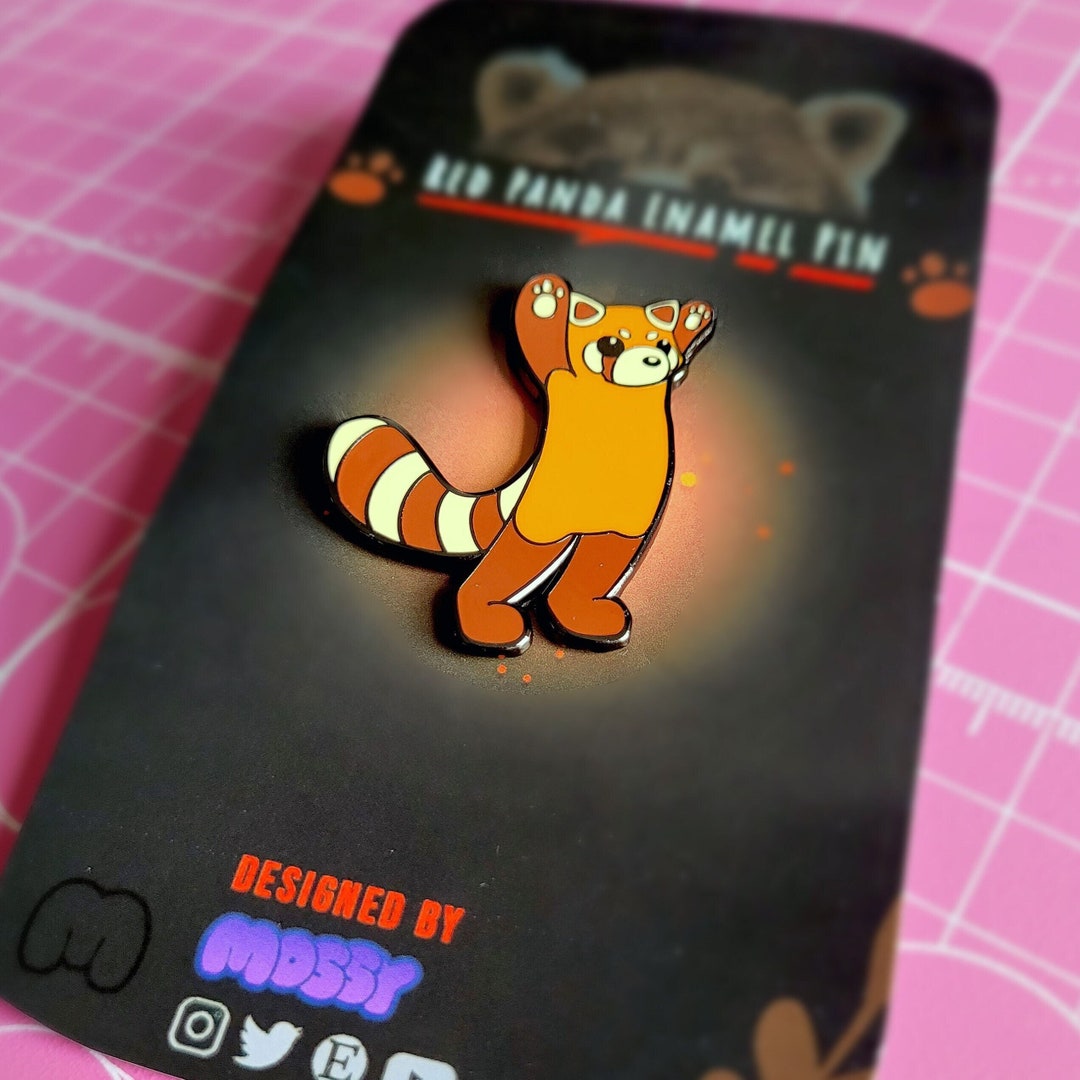 Red Panda Enamel Pin! Adorable Kawaii Animal Pin, Gift for Red Panda ...