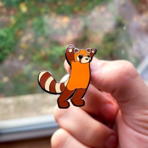 Red Panda Enamel Pin! Adorable Kawaii Animal Pin, Gift for Red Panda ...