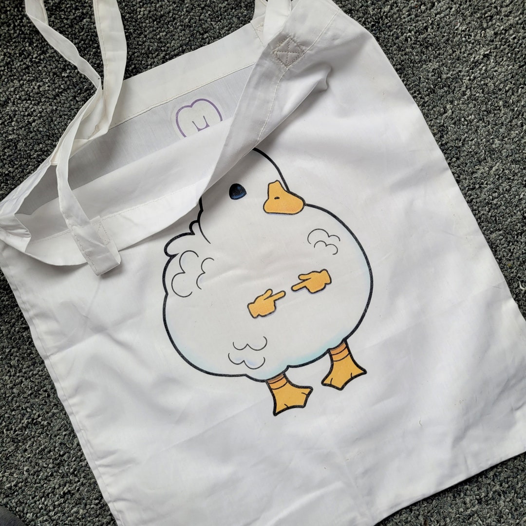 Duck Tote Bag! / Ducky Lover / Cute Animal Art Bag for Shopping ...