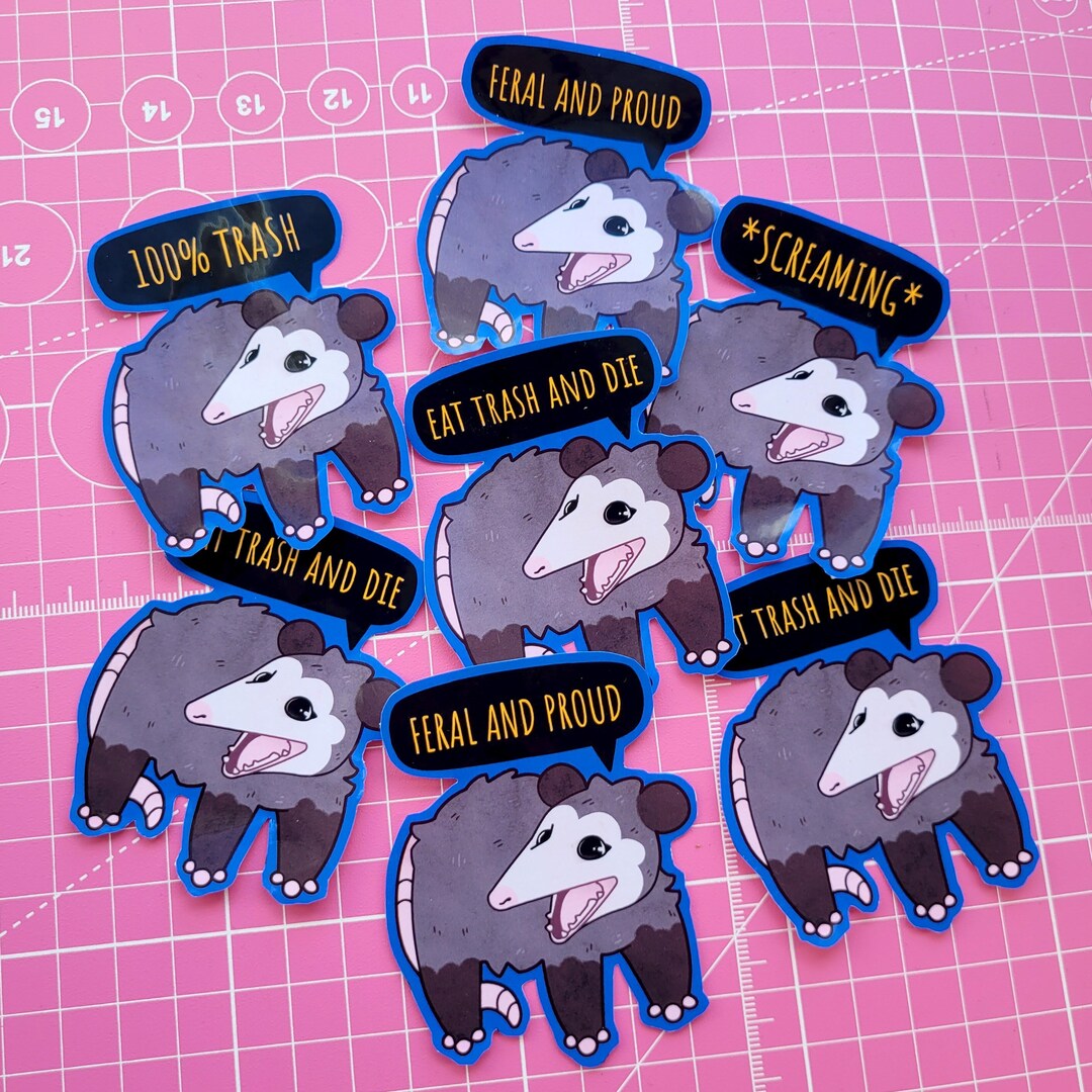 Possum Stickers! / Waterproof / Funny Screaming Opossum Sticker for ...