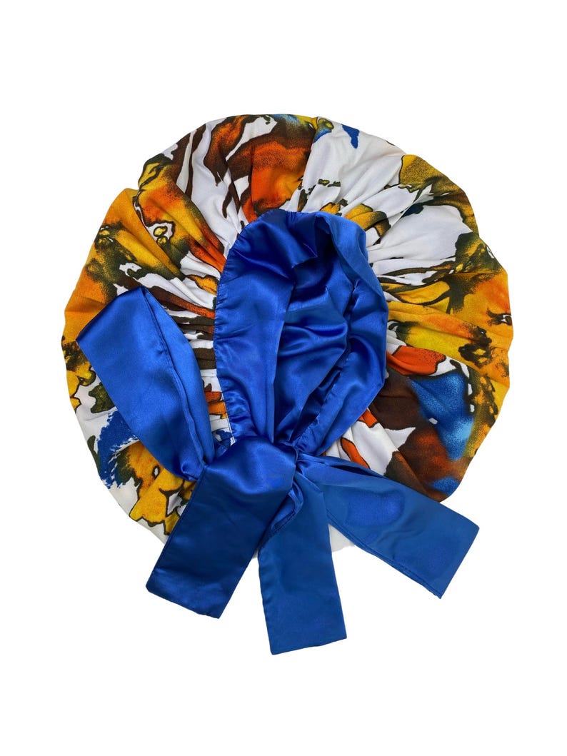 LUXURY Sleep Bonnets for ALL Hair Types- Reversible Scarf Bonnets for ...
