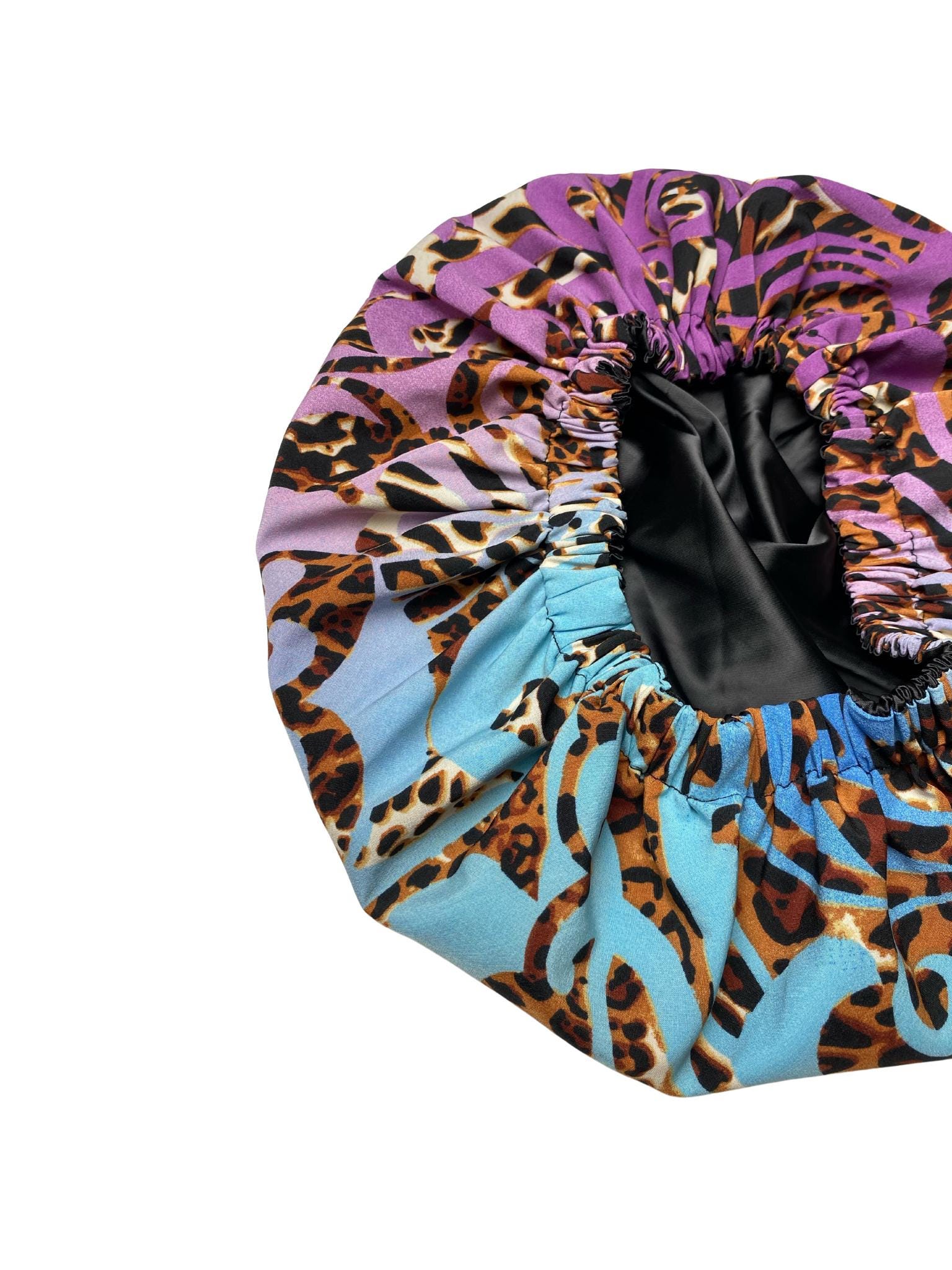Colorful Printed Satin Bonnet for All Hair Types. 2 in 1 Satin Bonnet ...
