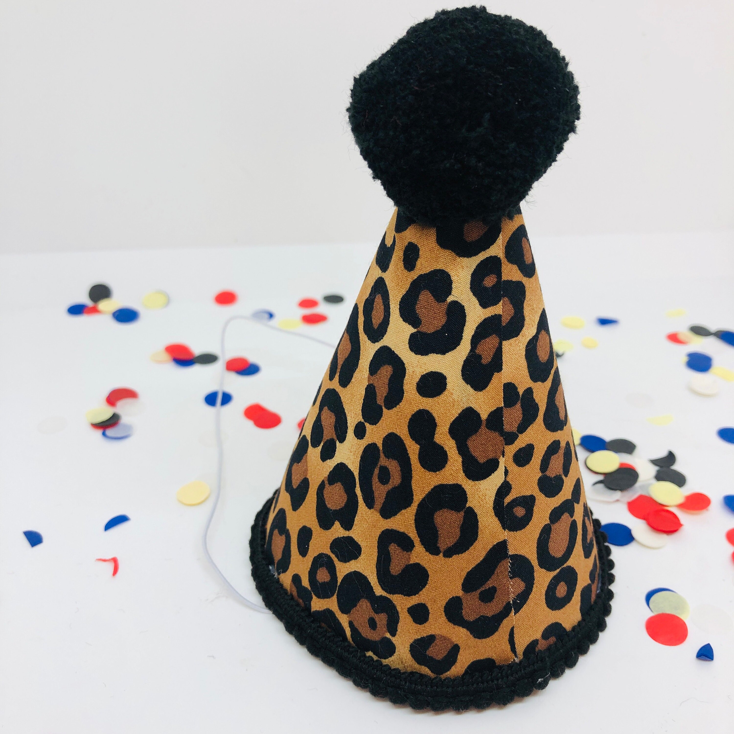 Leopard Party Hat Leopard Print Party Hat Felt Birthday Hat | Etsy