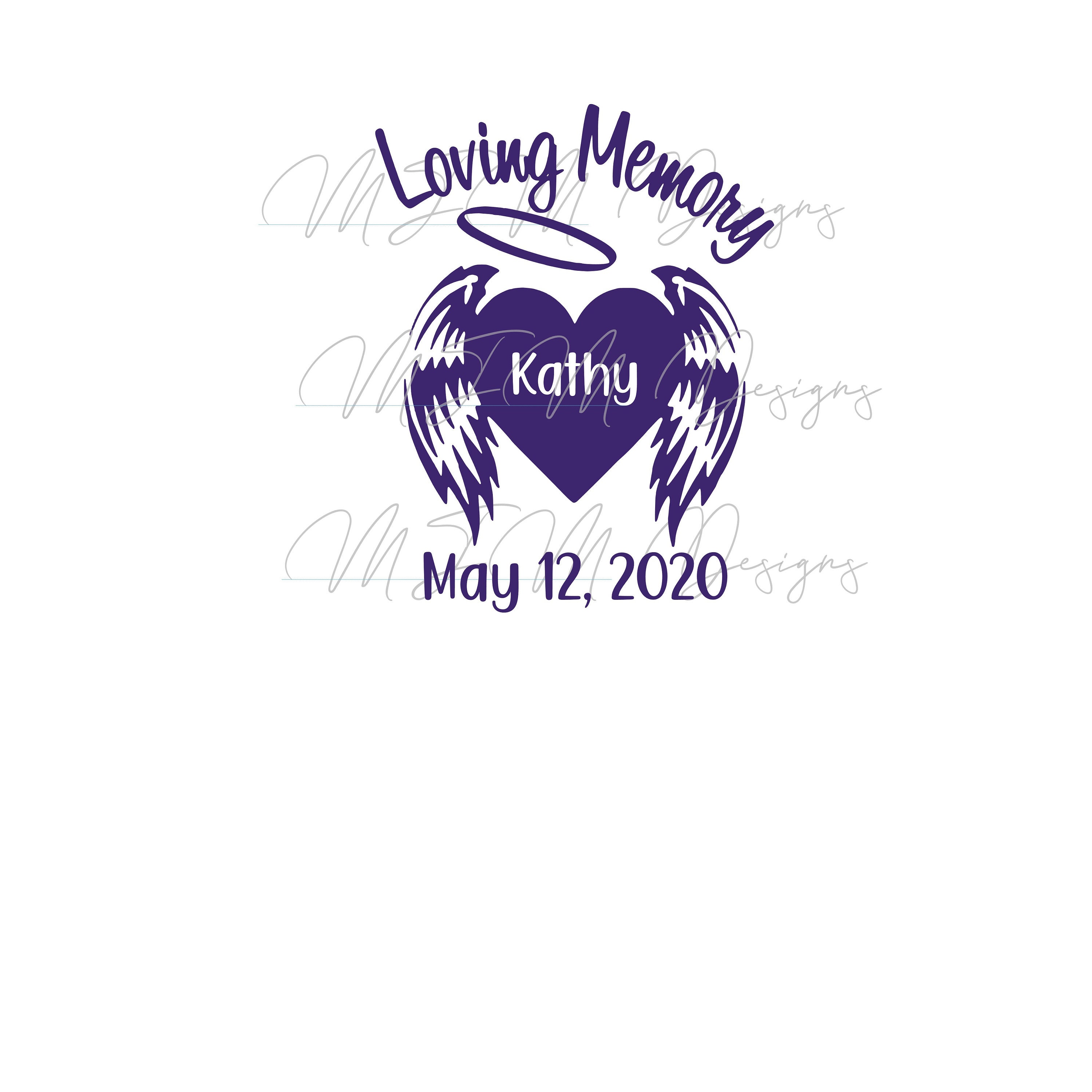 Memorial Decal in Loving Memory Decal Heart Wings Decal - Etsy