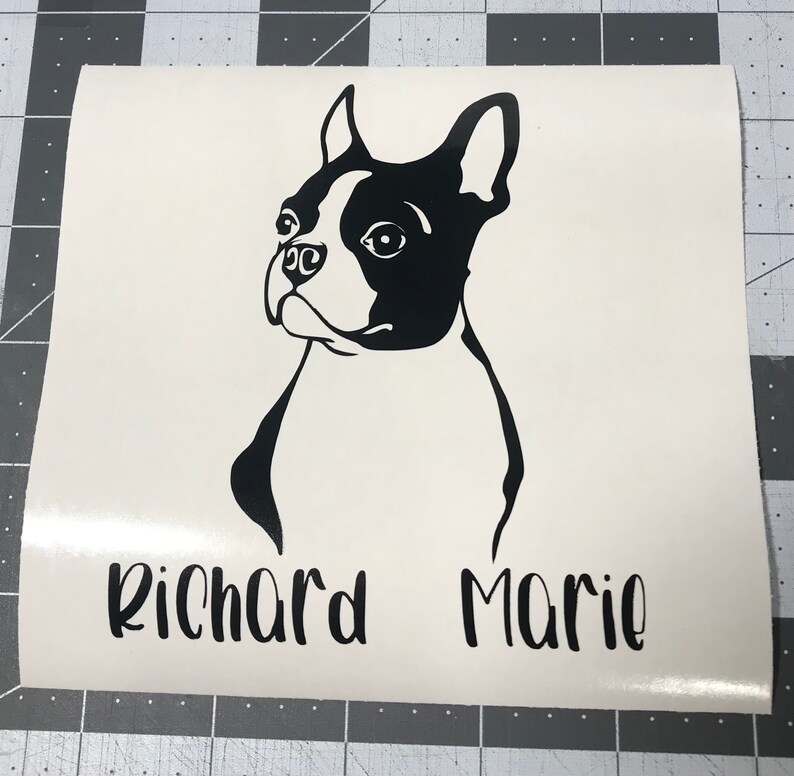 Boston Terrier Decal Boston Terrier Decal for Water Bottle - Etsy