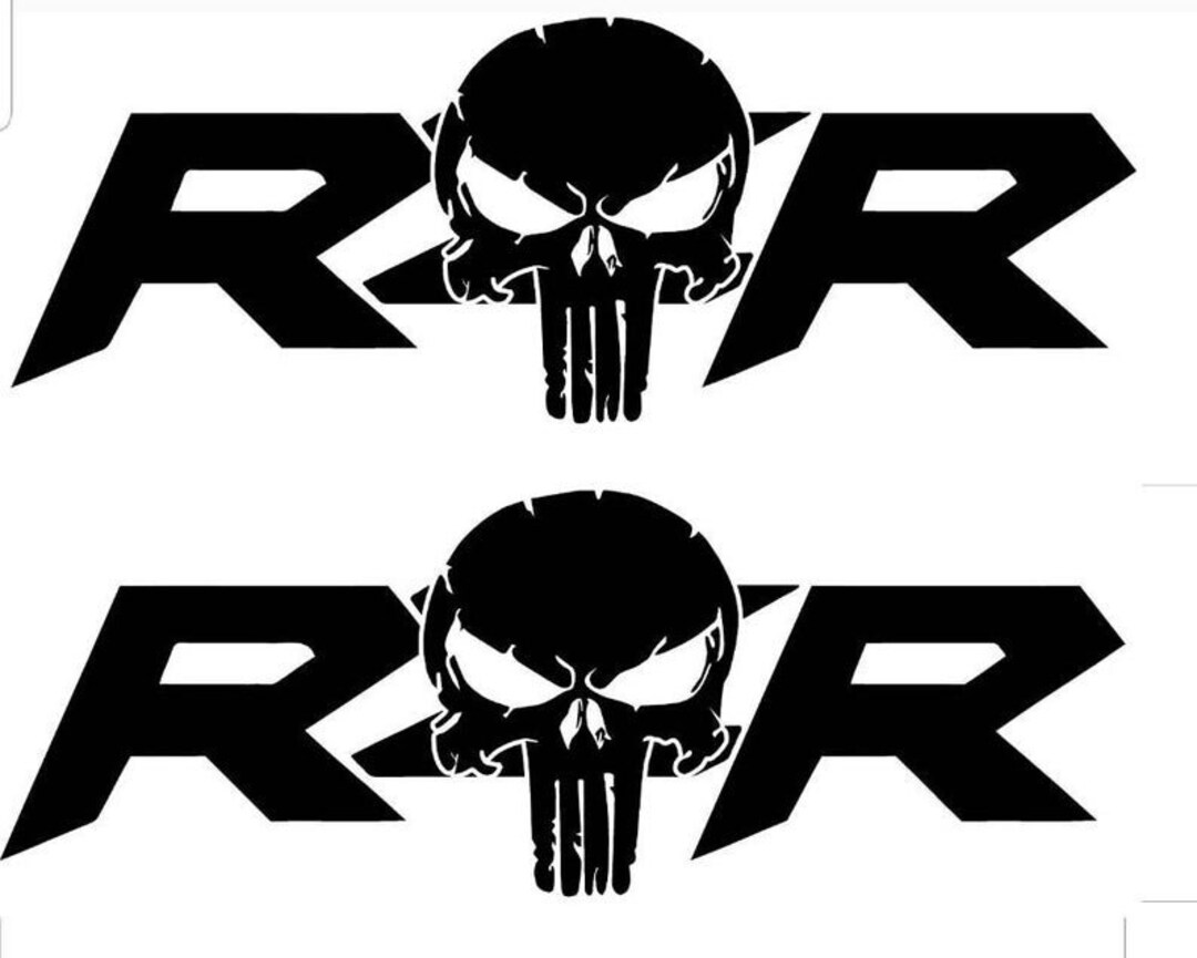 Razor RZR Punisher Custom Decal , Polaris RZR Sticker ,RZR Door Decal ...