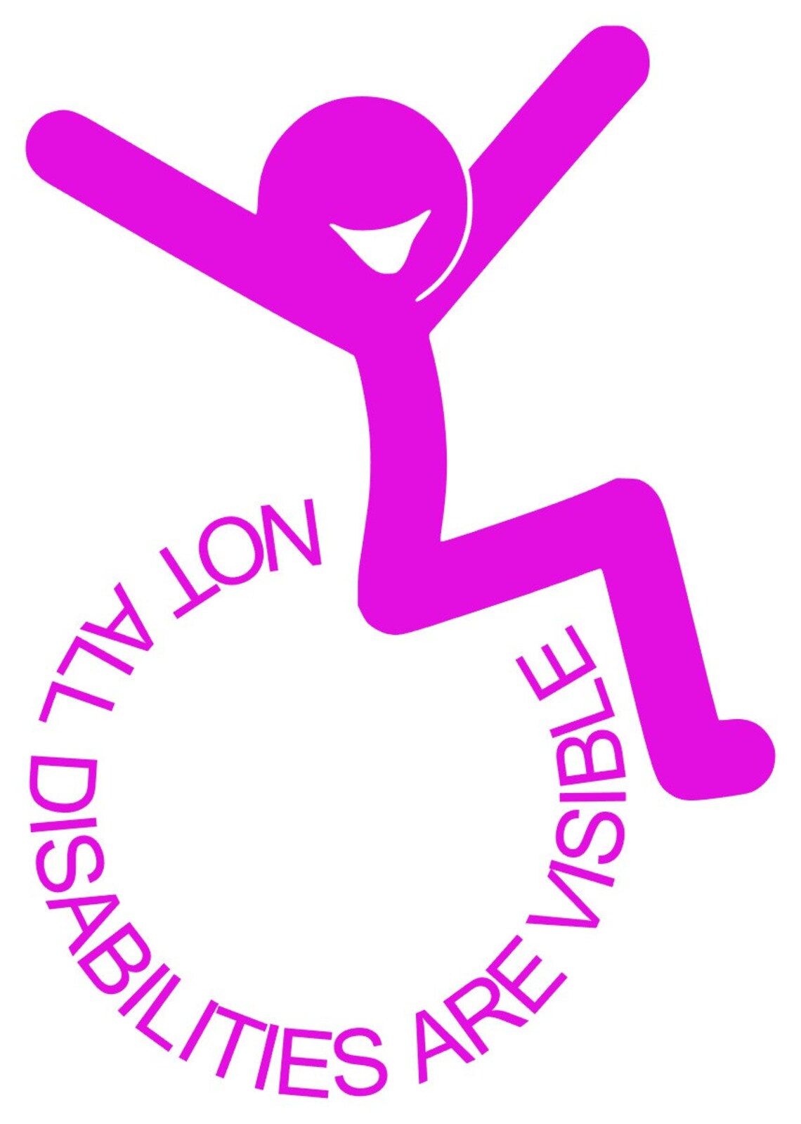 Not All Disabilities Are Visible Decal. Disability Awareness | Etsy