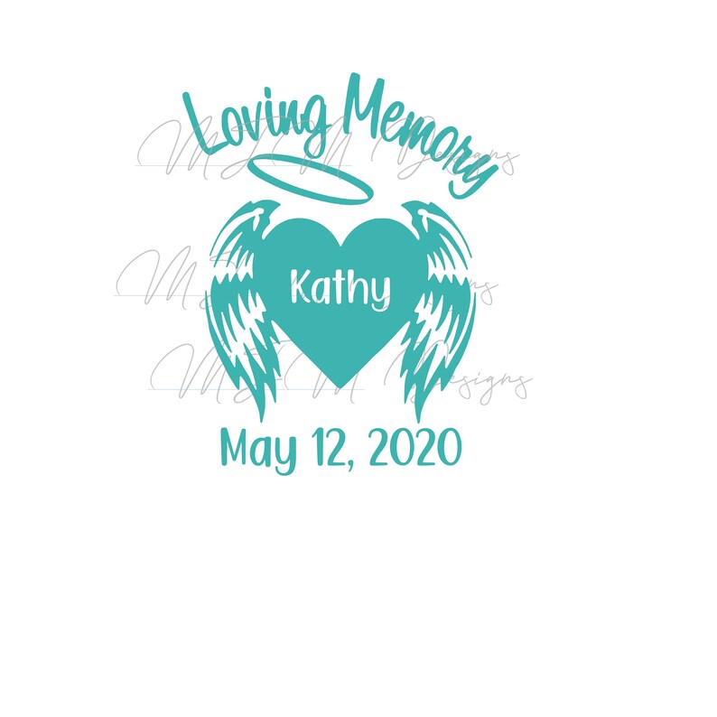 Memorial Decal in Loving Memory Decal Heart Wings Decal - Etsy