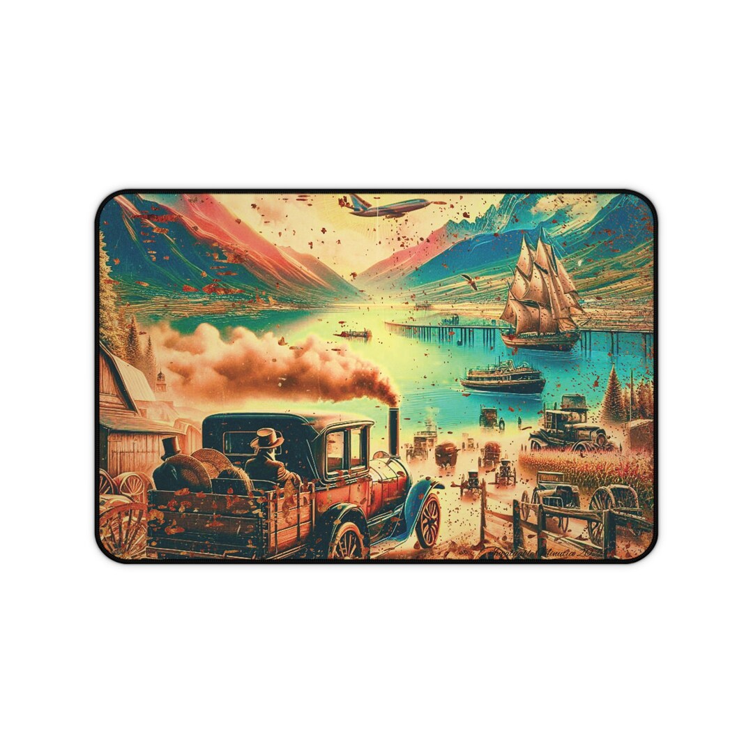 Unique, Scenic Desk Mat/mouse Pad Custom Designed Graphic Scene Print ...
