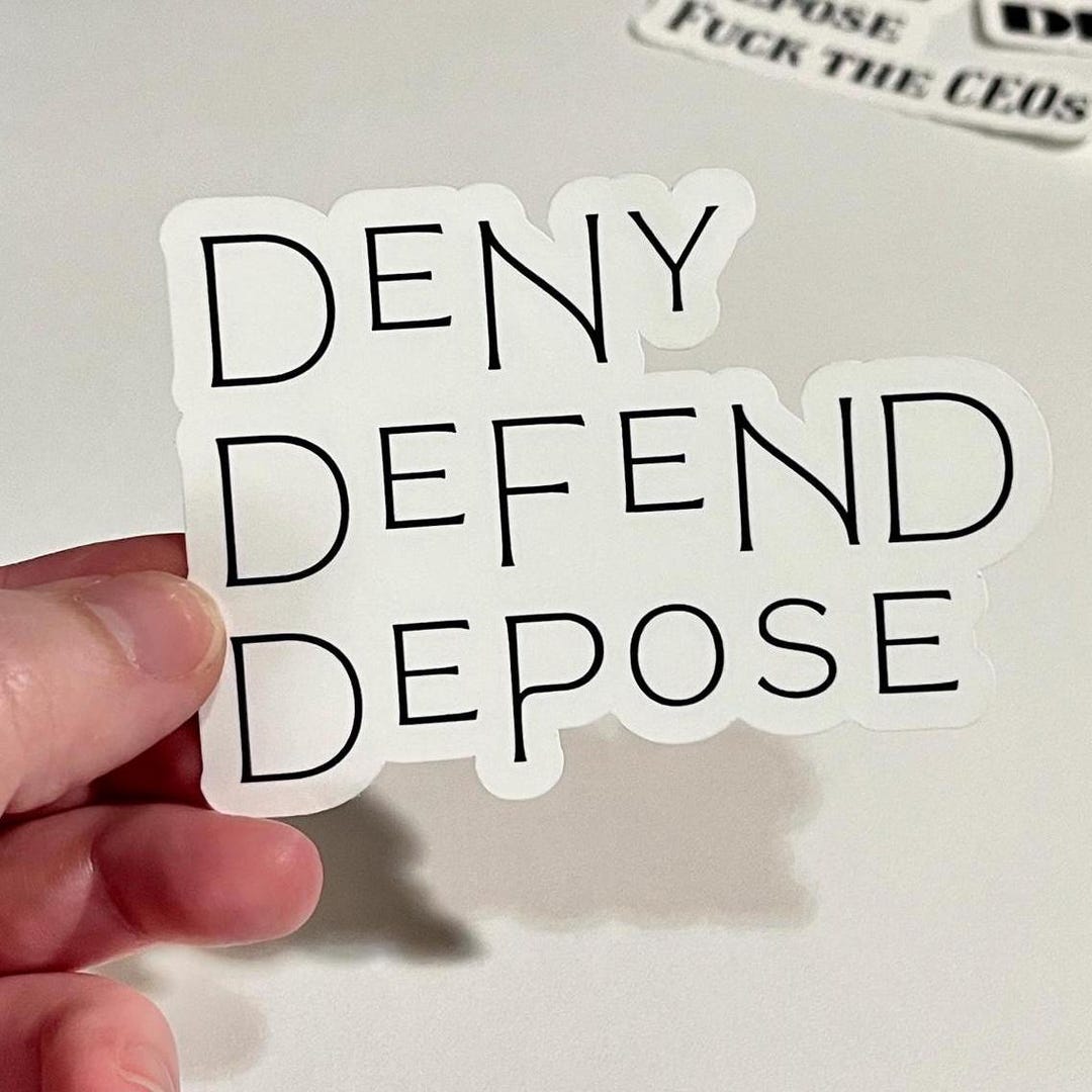 Deny Defend Depose Waterproof Vinyl Sticker / Liberal / Progressive ...