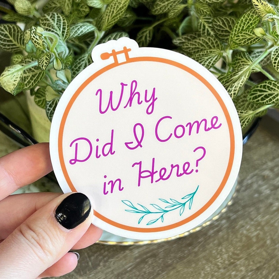 Why Did I Come in Here Waterproof Vinyl Sticker, Funny ADHD Gift for ...