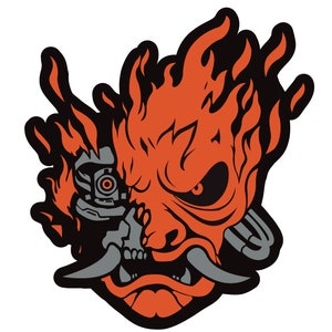 Samurai Cyberpunk Waterproof Vinyl Sticker | Johnny Silverhand Sticker ...