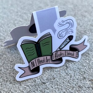 All I Need Are Books & Weed Magnetic Bookmark | 420 Gift | Bookish Gift ...