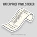 55 Burgers 55 Fries 55 Tacos Receipt Waterproof Vinyl Sticker ITYSL ...