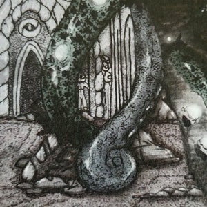 Lovecraftian Monolith 11x14 Inch Colored PRINT, Cthulhu, Dagon ...